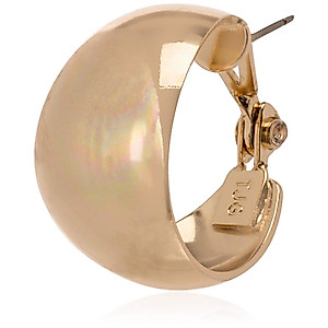 Anne Klein Classics Gold-Tone Band Hoop Earrings
