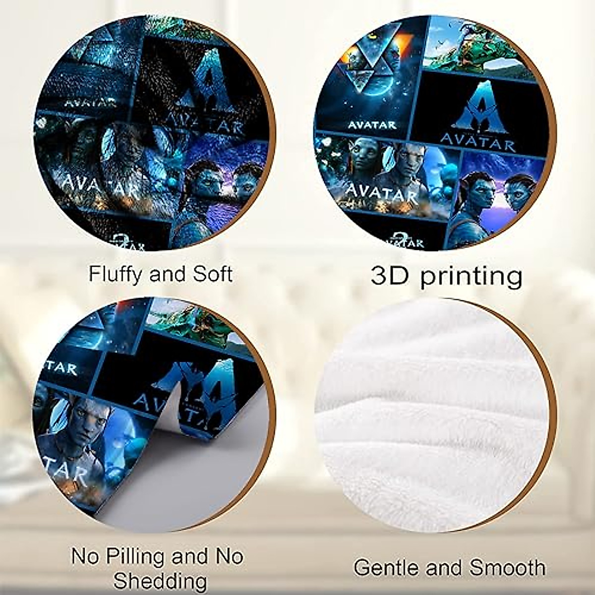 Movie Throw Blanket with Pillow Covers Soft Lightweight Cozy 3D Printed Flannel Throw Blankets Decor for Bed Sofa Living Room