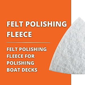 Fein Felt Polishing Fleece for Polishing Chrome, Stainless Steel, Aluminum and Non-Ferrous Metals - 3-1/8" Edge Length, 5-Pack - 63723032010