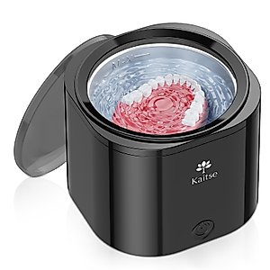 Kaitse Ultrasonic Retainer Cleaner for Denture: Ultra Sonic Dental Cleaning - Mouth Guard Cleaner for Aligner at Home in The Bathroom 25W 220ML (BLACK)