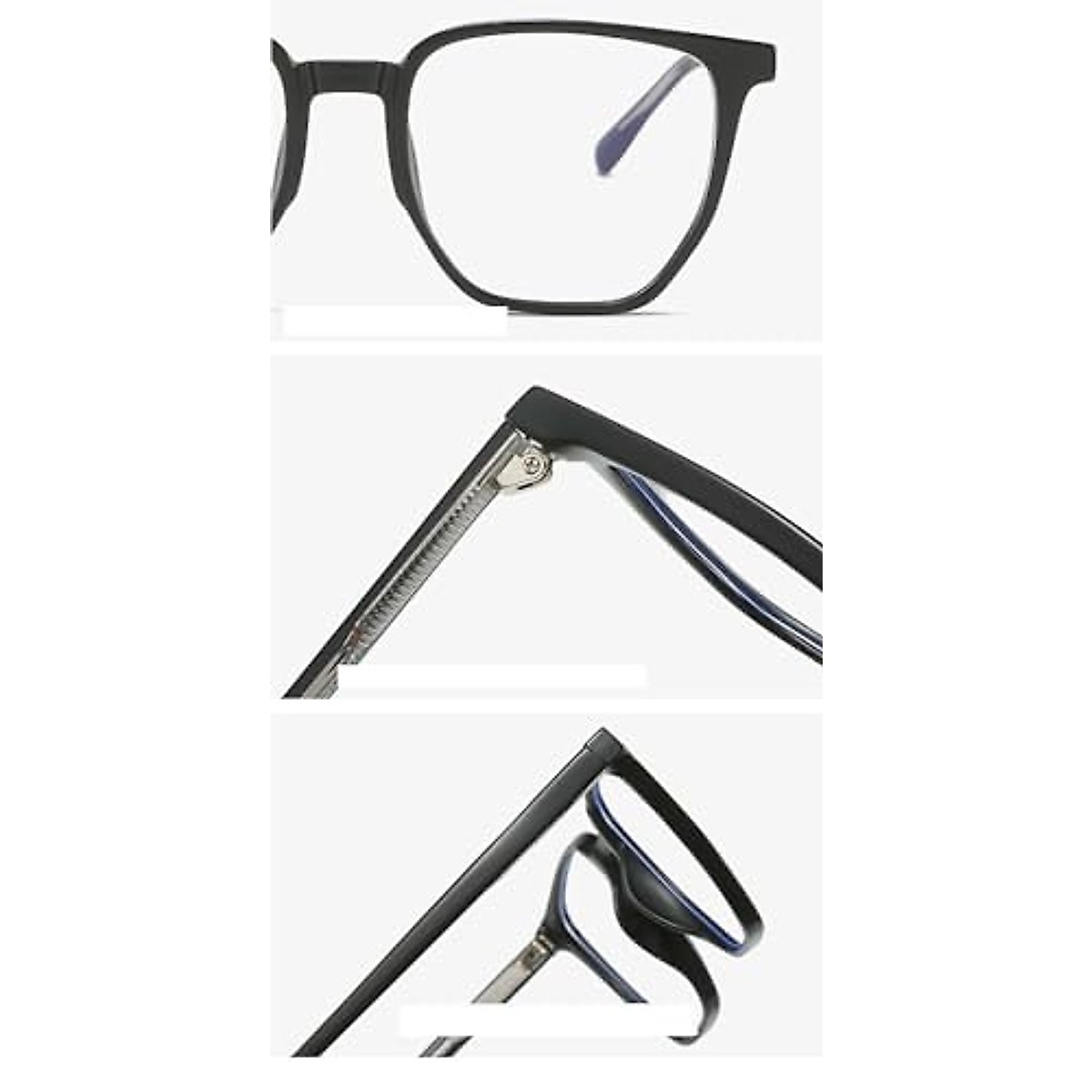 PARWANA Anti Eye Strain HD Reading Glasses Large Eyewear Computer Readers Blue Light Blocking Flat Light Mirror (Color : C3, Size : +250)