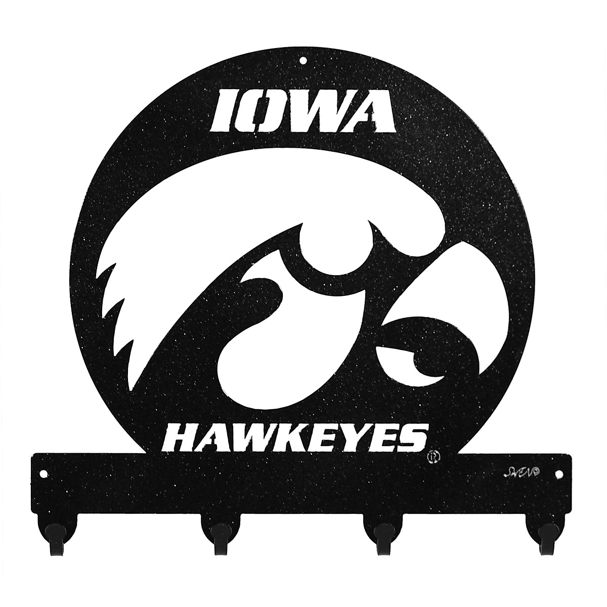 SWEN Products Iowa Hawkeyes Metal Key Chain Hanger - Leash Holder