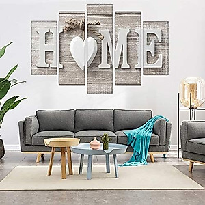 Yealise Abstract HOME Five Couplet Painting Home Decoration Living Room Bedroom Background Wall Hanging Picture Frameless Picture Core