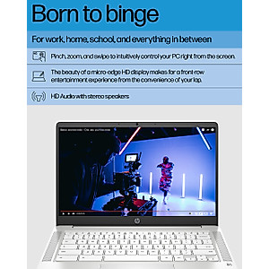 HP Chromebook 14" Laptop, Intel Celeron N4120 Processor, Intel UHD 600 Graphics, 4 GB RAM, 64 GB SSD, Chrome OS (14a-na0240nr, Ceramic White)