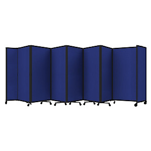 Versare Room Divider 360 Portable Wall Partition | Folding Panels | Large Freestanding Divider | Locking Wheels | Temporary Room Separator