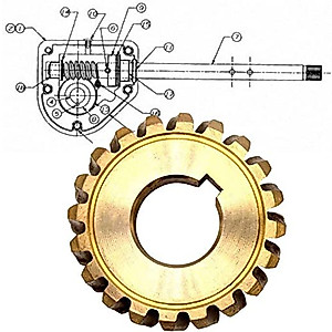 20 Teeth Auger Worm Gear 917-04861 Compatible with Cub Cadet & Craftsman Auger MTD Craftsman Troy Bilt 40" - 42" Snowblower, Replaces 717-0528 717-04449 717-0528A 917-0528A.