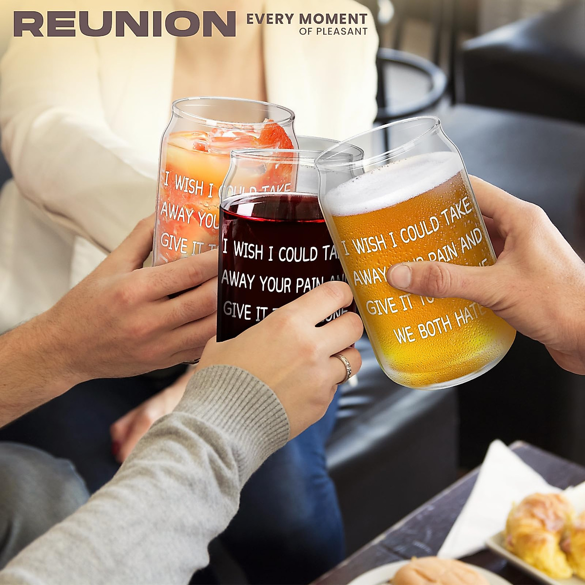 Get Well Soon Gifts for Women Men - After Surgery Recovery Gifts - Feel Better Gifts for Her Him Mom Sick Friends Grieving Divorce Bereavement Sympathy Miscarriage Take Your Pain 16 Oz Coffee Glass