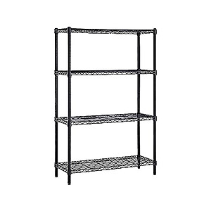 Whalen 990491 4-Shelf Wire Unit 36-Inch W Black (Ws143654-4B)