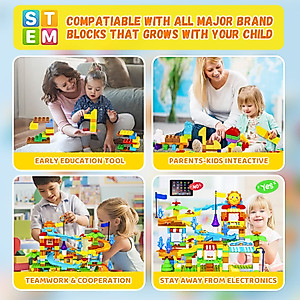 philbaby Castle Building Block for Girl Boy 2-5 Age 211 Pcs Compatible Classic Kids Large Blocks Toddler Building Blocks with 2 Race Car for Kids Birthday Gift Age 4-8 (Orange)