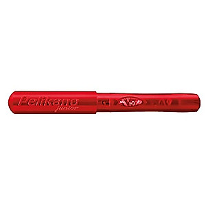 Pelikan Pelikano Jr. Fountain Pen, Right-Handed, Medium Nib, Red, 1 Pen, 940882