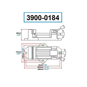 HHIP 3900-0184 Pro-Series High Grade Iron Quick Slide Drill Press Vise, 4" Width x 1.375" Depth Jaw, 4.75" Jaw Opening (Pack of 1)