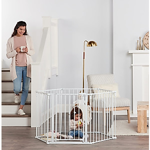 Regalo 144-Inch Super Wide Adjustable Baby Gate and Play Yard, 2-In-1, Bonus Kit, Includes 4 Pack of Wall Mounts