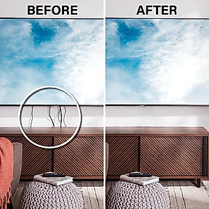 Legrand - OnQ Cable Management Hides All Cords, TV Outlet Wall Kit Works with All TV Power Plugs, In Wall TV Power Kit Supports 5.1 Speaker System, Recessed TV Outlet, White, HT22U2WHR12