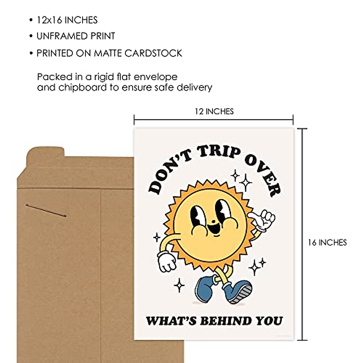 Retro Poster Wall Art, Aesthetic Posters, Trendy Room Decor for Bedroom Aesthetic, Cute Room Decor, Vintage Art Nostalgia poster for room aesthetic (12x16 inches)