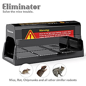 Eliminator Mouse Trap & Rat Trap-Electric Mouse Traps Indoor for Home- Humane pest Control Traps for Mice- No Touch, Reusable Rat Zapper Rodent Killer