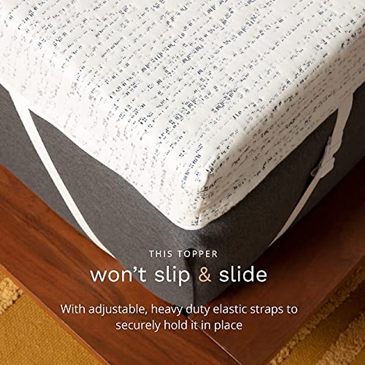 ViscoSoft 3 Inch Memory Foam Mattress Topper Queen - Select High Density Ventilated Mattress Pad - Removable Bamboo-Rayon Cover