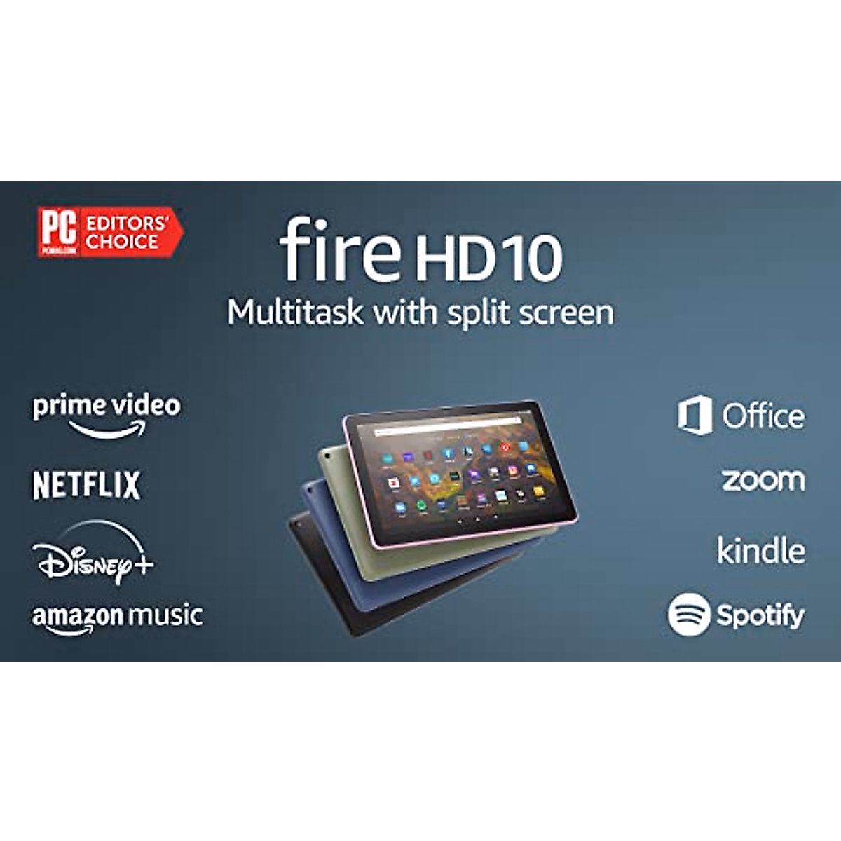 Amazon Fire HD 10 tablet, 10.1", 1080p Full HD, 32 GB, (2021 release), Lavender