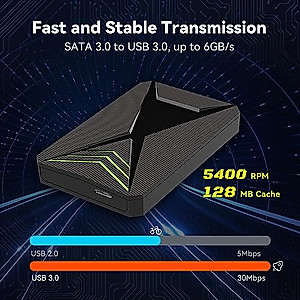 Retro Game Console HDD 2T Built in 4280 Retro Games, 18 Large-Scale Emulator Console, Launchbox Game System for Win 8.1/10/11 Plug and Play, Up to 6GB/s, 5400 RPM