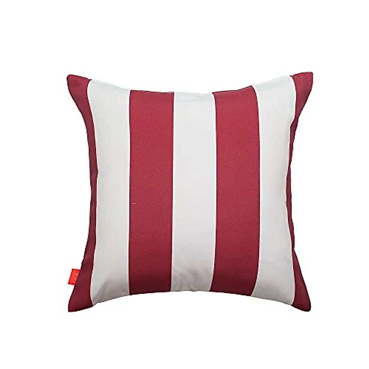 IN4 Care Set of 2 Outdoor Throw Pillow Covers, All Weather Decorative Throw Pillow Cover Cushion Case 17 Inch x 17 Inch, for Sofa Couch Patio Furniture Decoration-Red White