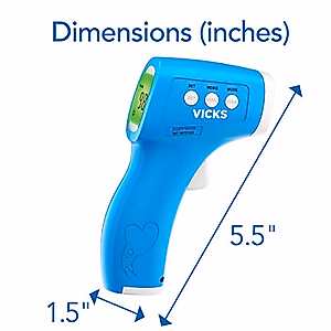 Vicks Non-Contact Infrared Thermometer for Forehead, Food and Bath – Touchless Thermometer for Adults, Babies, Toddlers and Kids – Fast, Reliable, and Clinically Proven Accuracy