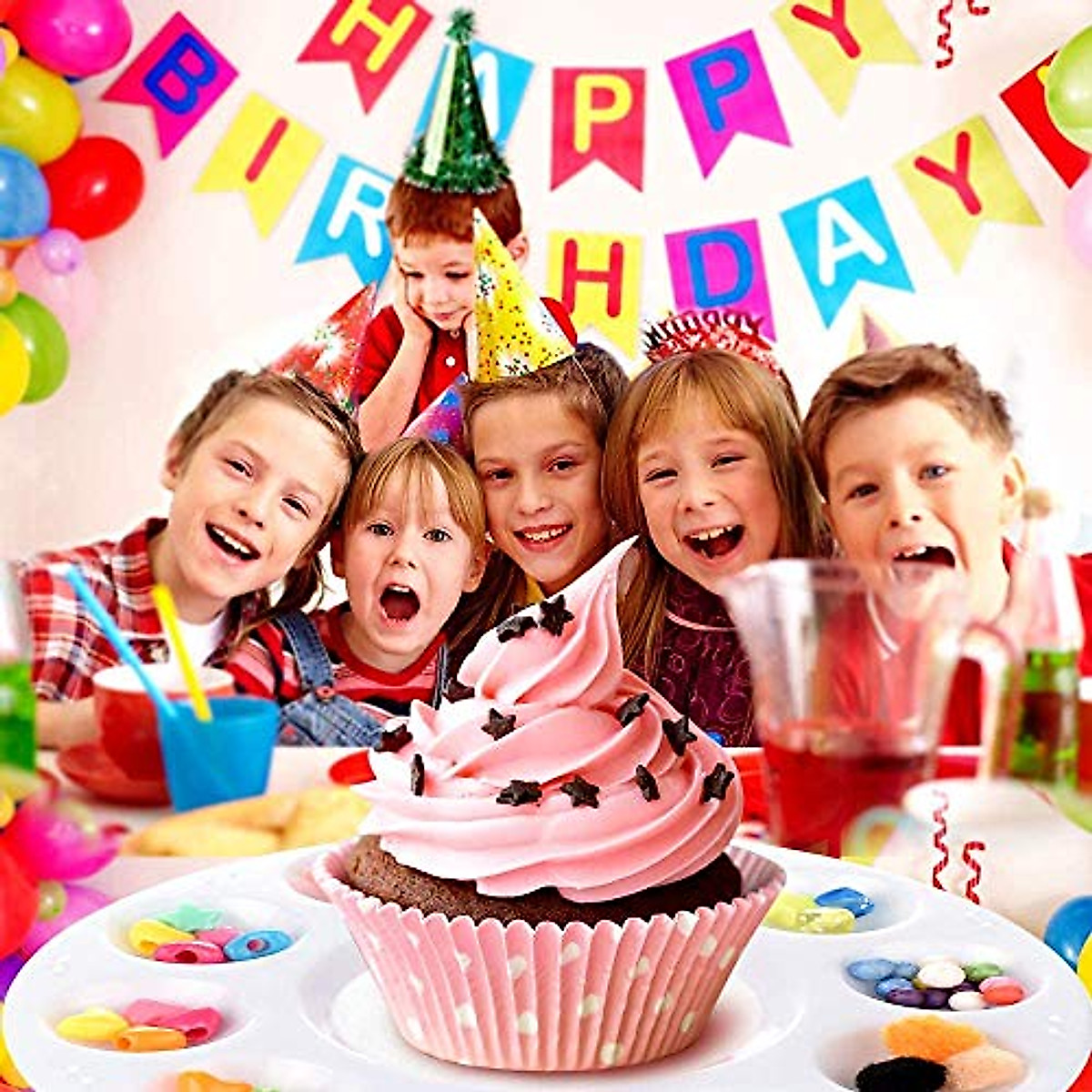 Hulameda Paint Tray Palettes, Plastic Paint Pallets for Kids or Students to Paints on School Project or Art Class-12pcs