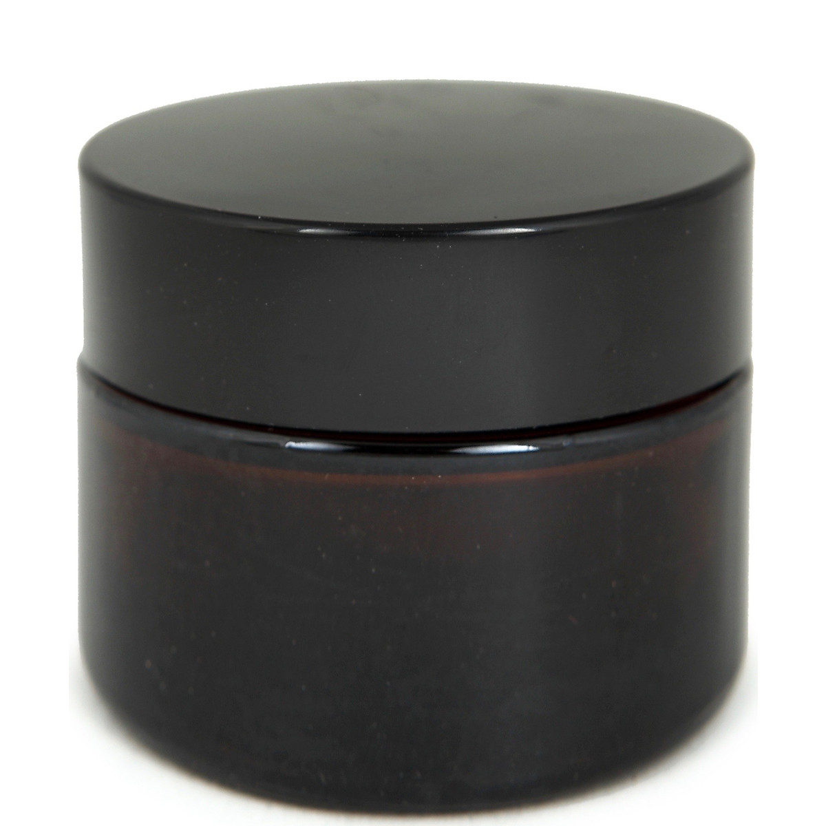 Vivaplex, 12, Amber, 1 oz, Round Glass Jars, with Inner Liners and black Lids