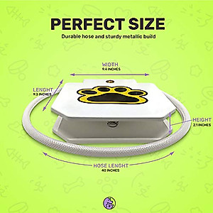 Dog Water Dispenser Pet Fountain - Upgraded 2022 Easy Paw Activated Dog Steps Eco-Friendly Pet Water Fountain with New Durable Leak-Proof Dog Bowl Hose Fresh Water Funny Dog Toys Keep Pets Cool