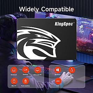 KingSpec 4TB SATA III SSD 6Gb/s, 2.5" SATA SSD with 3D NAND Flash, Internal Solid State Hard Drives, for Laptop and PC Desktop (R/W Speed up to 550/520 MB/s)