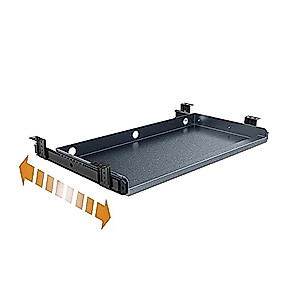 SKYZONAL Keyboard Tray Under Desk Heavy-Duty Metal Slide-Out Platform Drawer Tray (Gray)