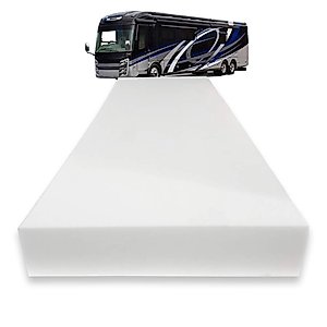 Foamma 1” x 48” x 75” Truck, Camper, RV High-Density Bunk Mattress Foam Replacement, Made in USA, Comfortable, Travel Trailer, CertiPUR-US Certified, Cover Not Included