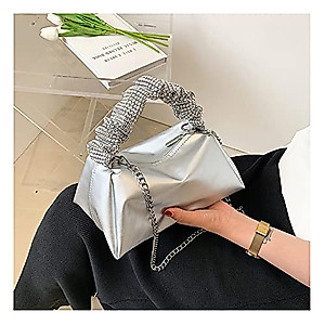 Rhinestone Evening Bag Clutch Purses for Women Mini Black Velvet Handbag Bag Diamond Purses