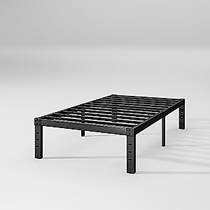 COMASACH Twin Size Bed Frame 12" High Heavy Duty Platform Bed Frame,Sturdy Steel Frame,Support up to 3500lbs,No Box Spring Needed,Noise-Free,Easy Assembly