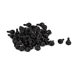 New Lon0167 PC Computer Featured Case Thumbscrews 6 reliable efficacy #-32 M3.5 Thumb Screws Black 50 Pcs(id:6e2 31 07 ec0)