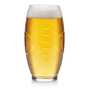 Libbey Football Tumbler Glasses, 23-ounce, Set of 8