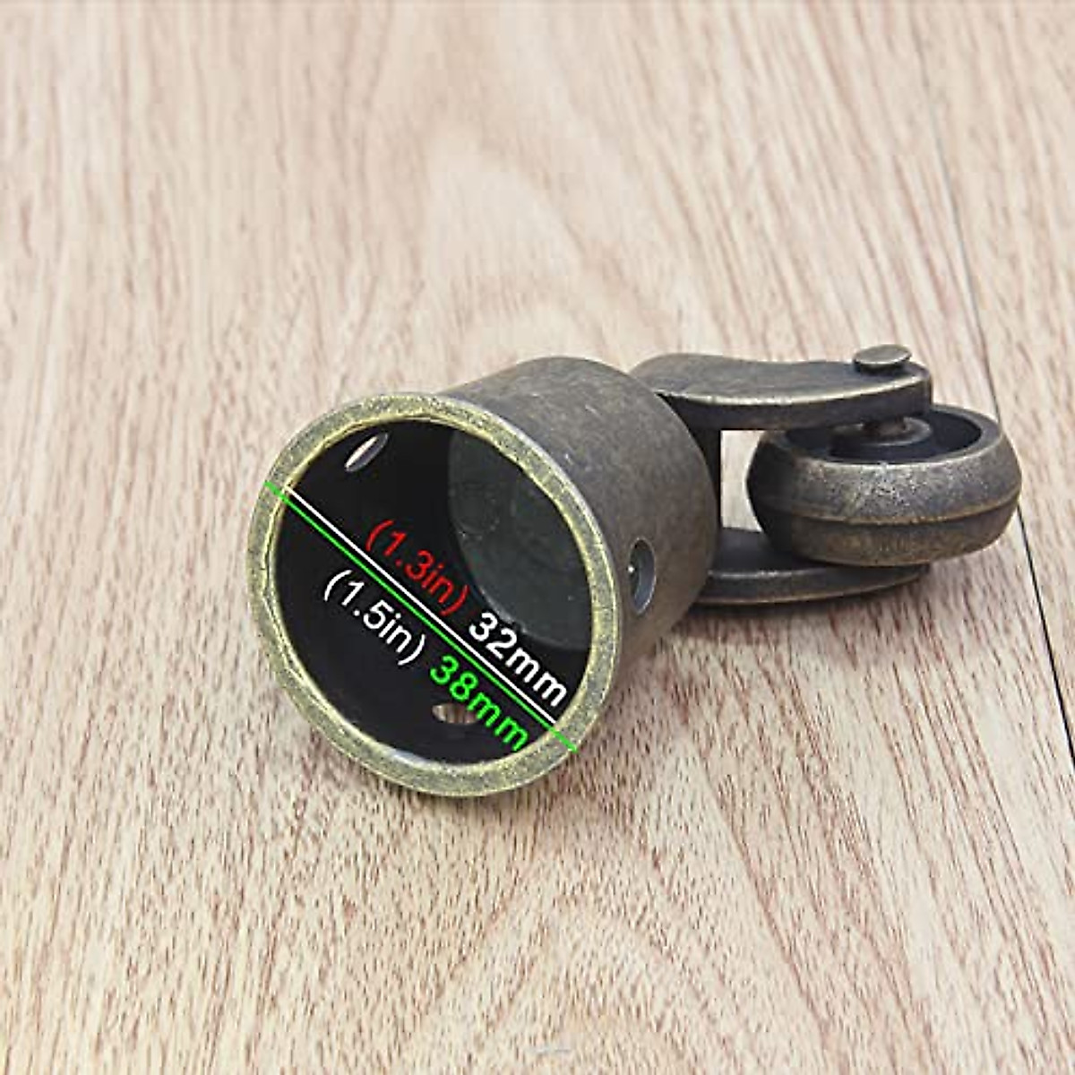 Castor Wheels,360° Swivel Caster Wheels,Small Furniture Moving Wheels,Zinc Alloy Casters for Cabinet Chair Table,Antique Vintage Style,Cup Style Fitting,Load Capacity 150kg,4 Pcs