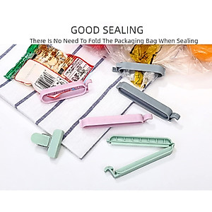 FENGZIZH Bag Clips for Food Storage, 12Pcs, Multicoloured, Reusable Plastic, Small, 2 Types & 3 Colors, Snacks, Coffee, Food & Sandwich