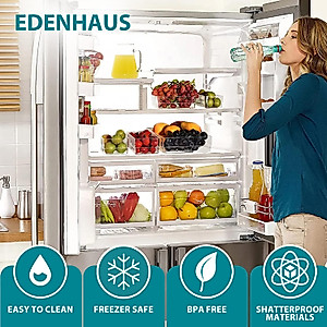 EDENHAUS 22-Piece Drawer Organizer Set – Perfect Storage Solution for Home, Kitchen, Office, and Bathroom – Clear Plastic Drawer Dividers for Easy Organization – Ideal for Keeping Cosmetics & Utensil