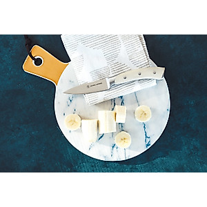 DURA LIVING 3.5-Inch Paring Knife – Ultra-Sharp German High Carbon Stainless Steel, Full Tang, Ergonomic Handle, Multipurpose Kitchen Knife for Chopping, Slicing, and Dicing, Cream