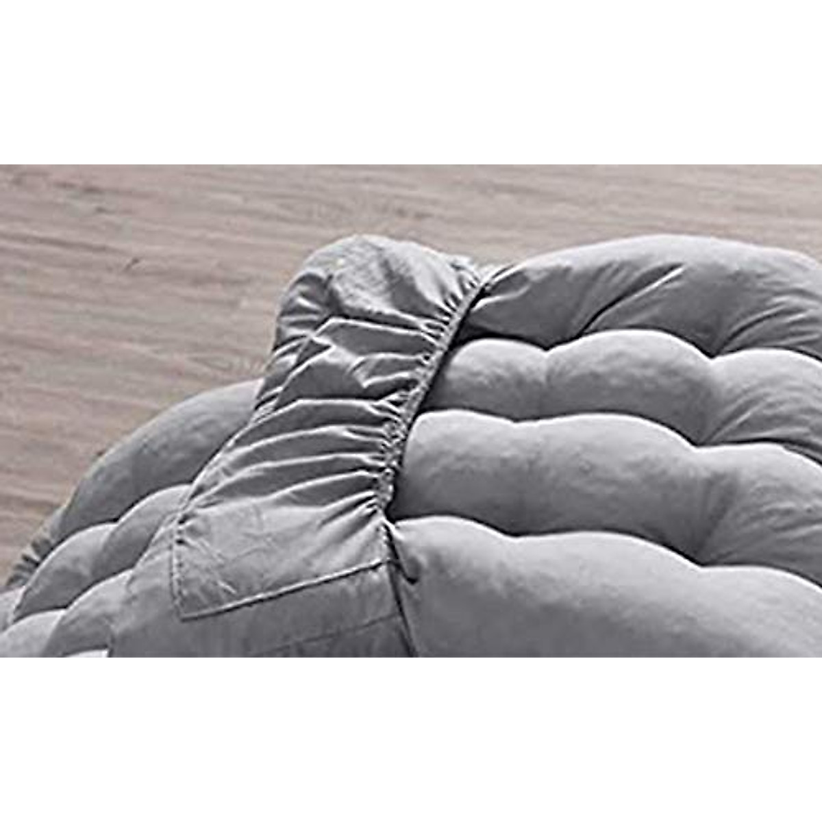 Moonase 67 Inch Patio Chaise Lounger Cushion, IndoorOutdoor Rocking Chair Sofa Cushion with Ties and Top Cover,Non-Slip Sun Lounger Rocking Chair Swing Bench Cushion, Gray