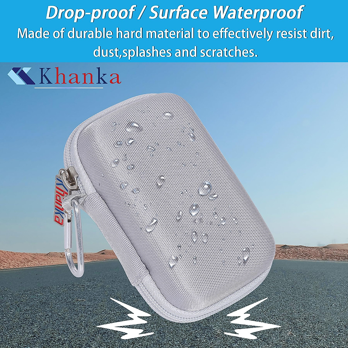 khanka Hard Travel Case for Anker 3-in-1 Fast Charging Charger with Built-In USB-C Cable/Anker 533 Power Bank/Anker Nano Power Bank,10000mAh Portable Charger (PD 30W max. Leistung),Case Only（White）