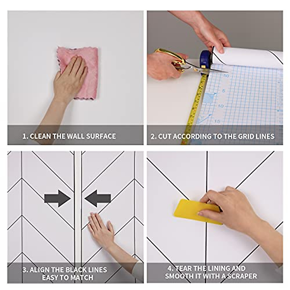 LXCREAT Peel and Stick Wallpaper Stripe Removable Wallpaper 17.71 in X 118 in Black/White Self Adhesive Wallpaper Modern Durable for Home Decoration Old Furniture Renovation Paper