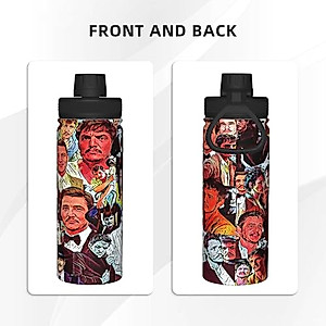 Eevikion Pedro Actor Pascal Stainless Steel Insulated Tumbler Sports Water Bottle Hot and Cold Travel Cup 18oz
