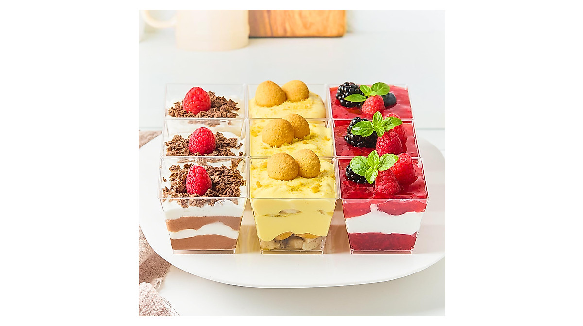 Zezzxu 50 Pack Mini Dessert Cups - Perfect for Parties