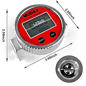 Vashly Turbine Flow Meter 3/4" inch with Digital LCD Display for Measure Diesel Kerosene Gasoline