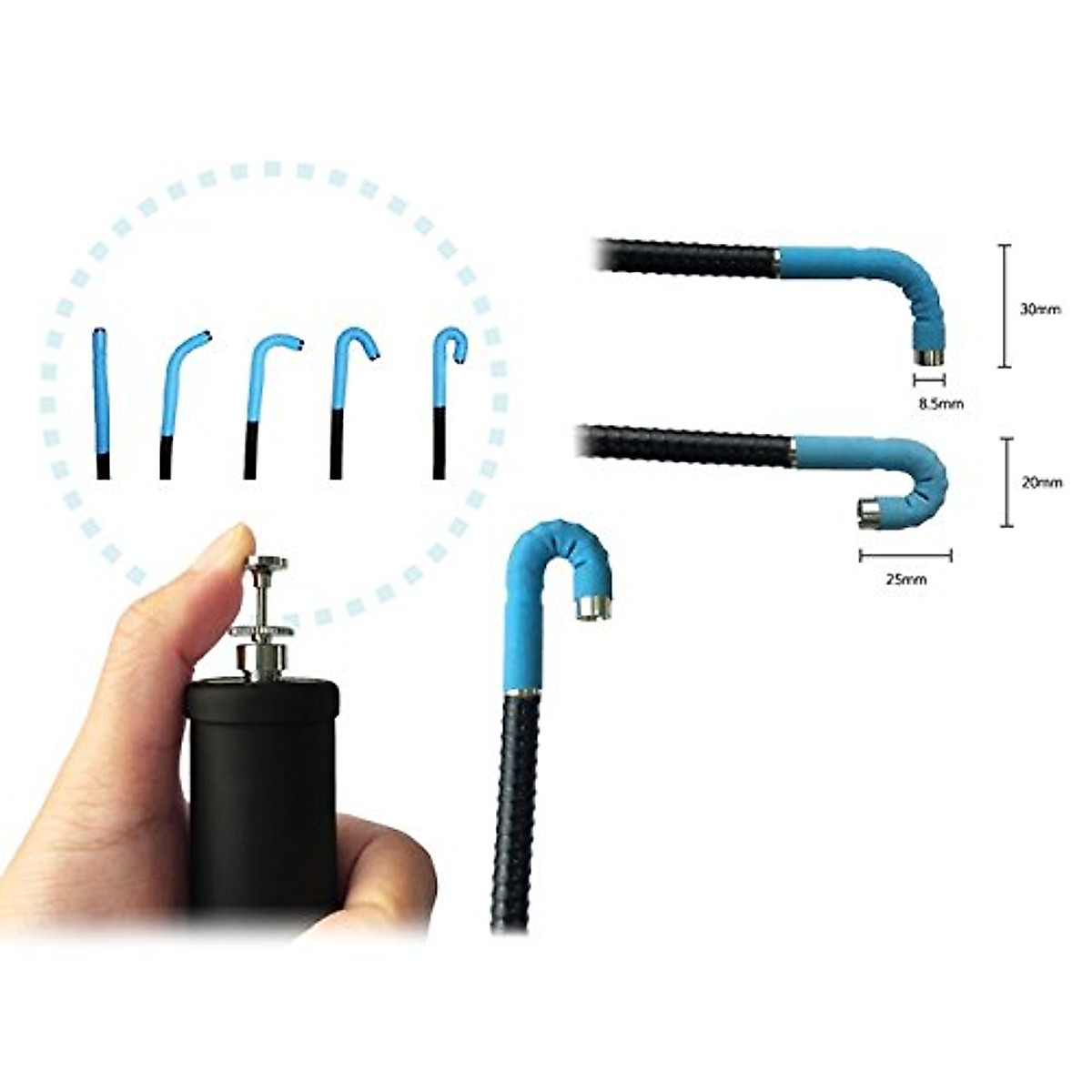 VA-400-WiFi Bundle: Vividia Ablescope VA-400 USB Rigid Articulating Borescope Plus W03A WiFi Box for iOS Tablets iPhone and Android Phone and Tablet