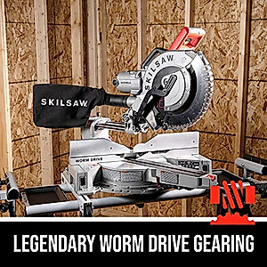 SKILSAW SPT88-01 12 In. Worm Drive Dual Bevel Sliding Miter Saw