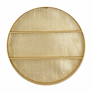 CosmoLiving by Cosmopolitan Metal Round 2 Shelf Wall Shelf, 28" x 5" x 28", Gold