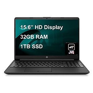 HP Laptop, 15.6" HD Screen, Intel Pentium Silver N5030 4 Cores Processor, 32GB Memory, 1TB SSD, Webcam, USB-C, HDMI, Wi-Fi, SD Card Reader, Windows OS, Black (Renewed)
