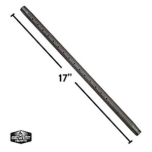 Midwest Hearth 17-Inch Burner Pipe for Gas Log Lighters (Replacement Burner Tube Only)