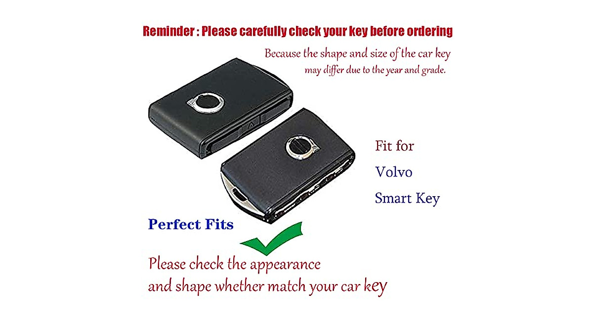 HIBEYO Car Key Fob Cover for Volvo | Protective Zinc Alloy Shell